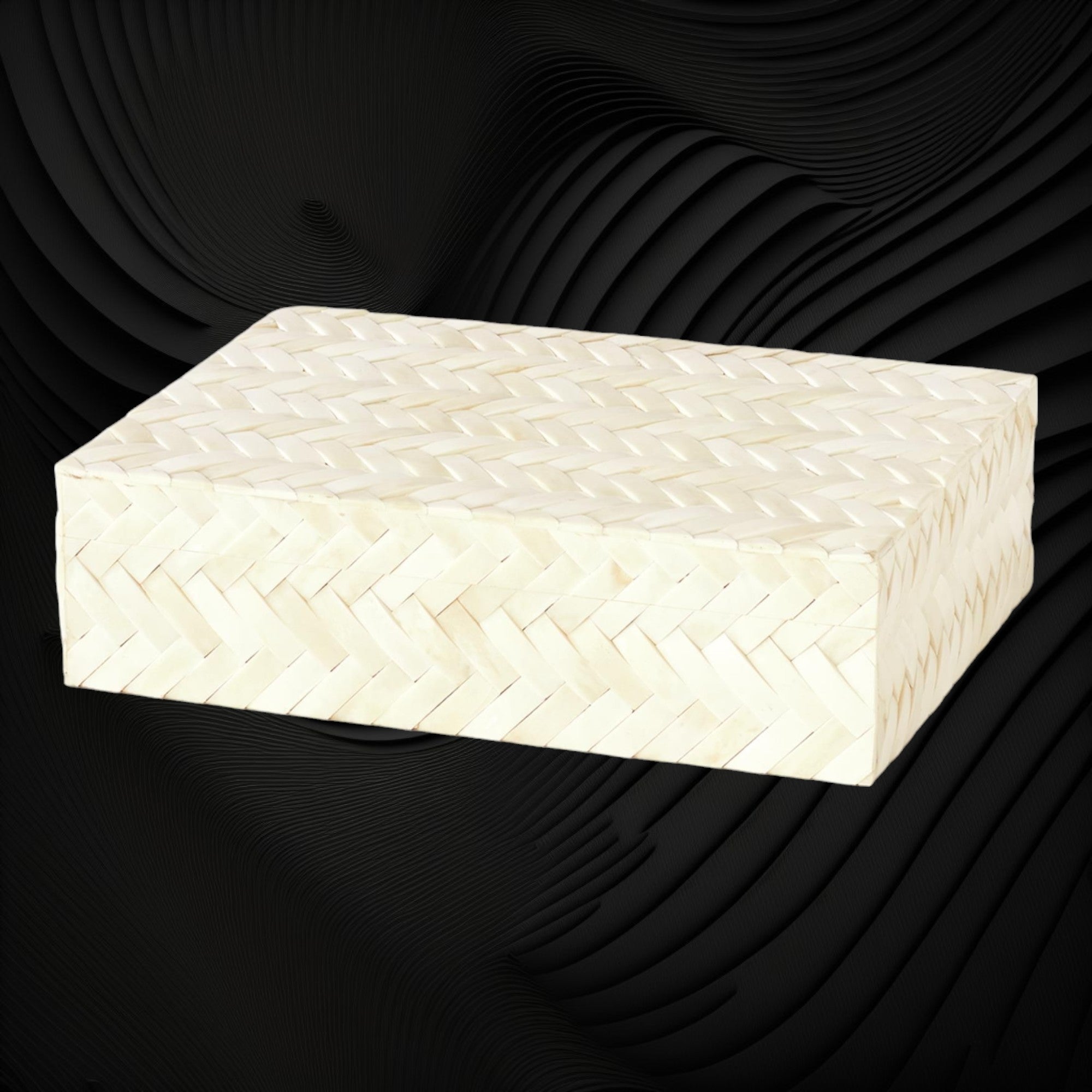 Anna Herringbone Inlay Box Large – Luxury Handicraft