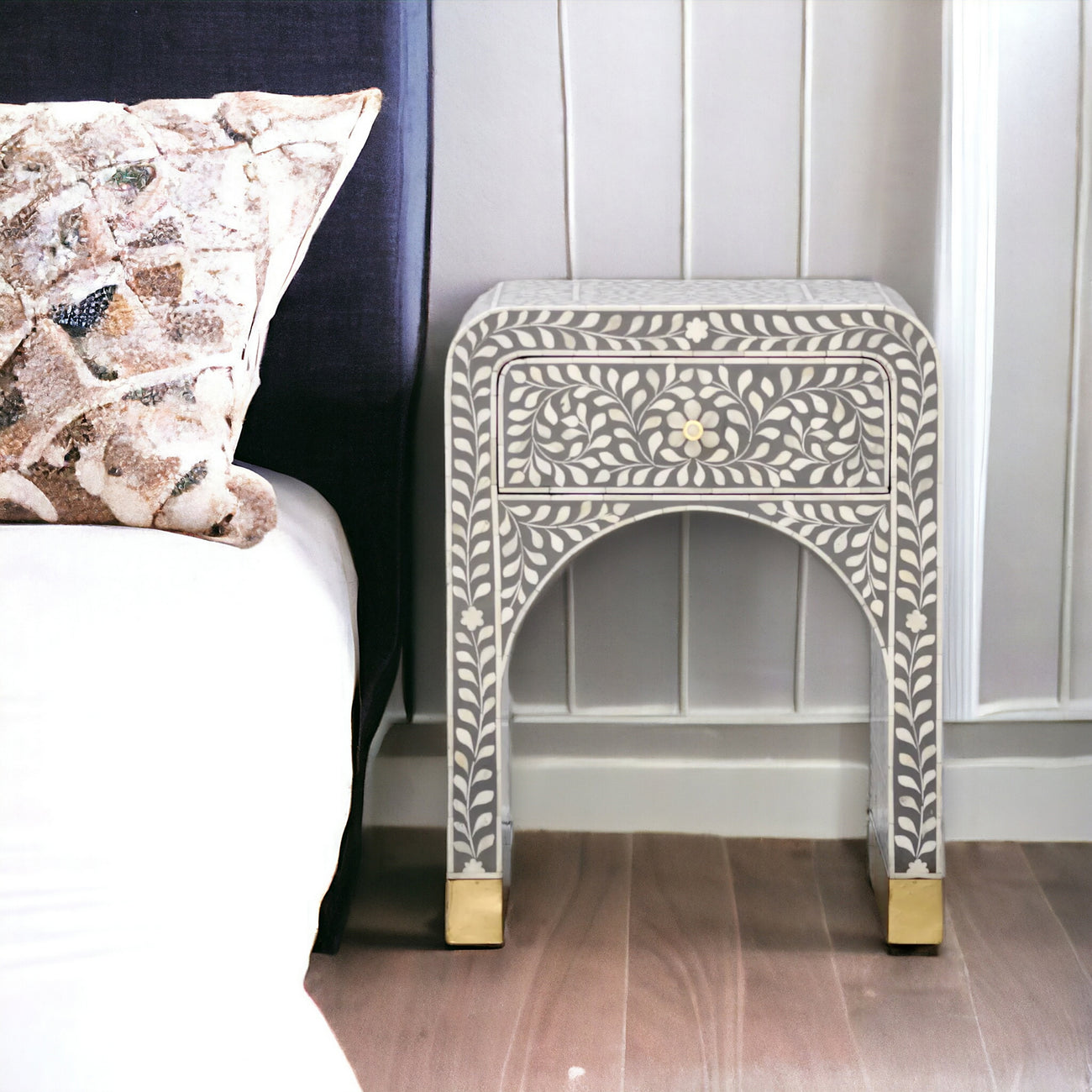 Buy Bone Inlay Bedside Tables and Nightstands At Best Price – Luxury ...