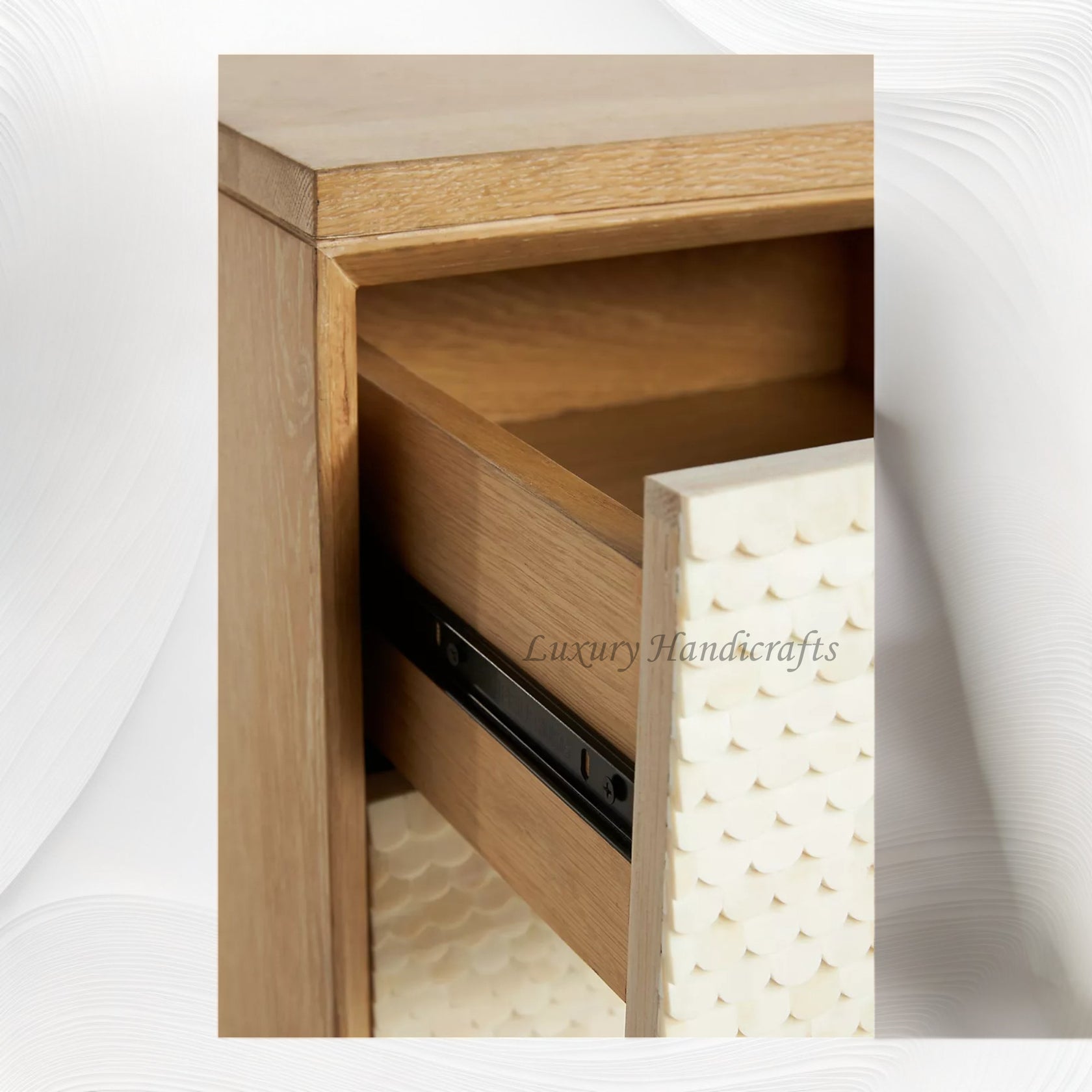 Cora Bone Inlay 6 Drawer Desk – Luxury Handicraft