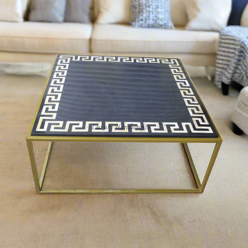 Greek Black Granite Coffee Table – Luxury Handicraft