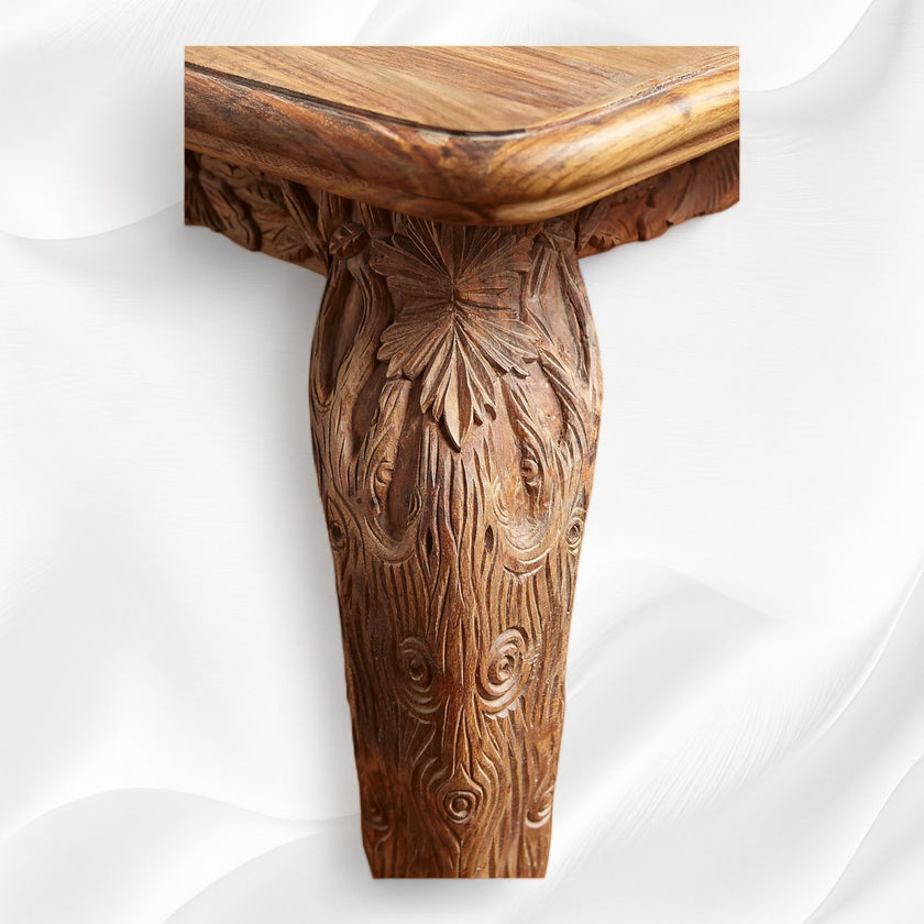 Handcarved Menagerie Dining Table Natural – Luxury Handicraft