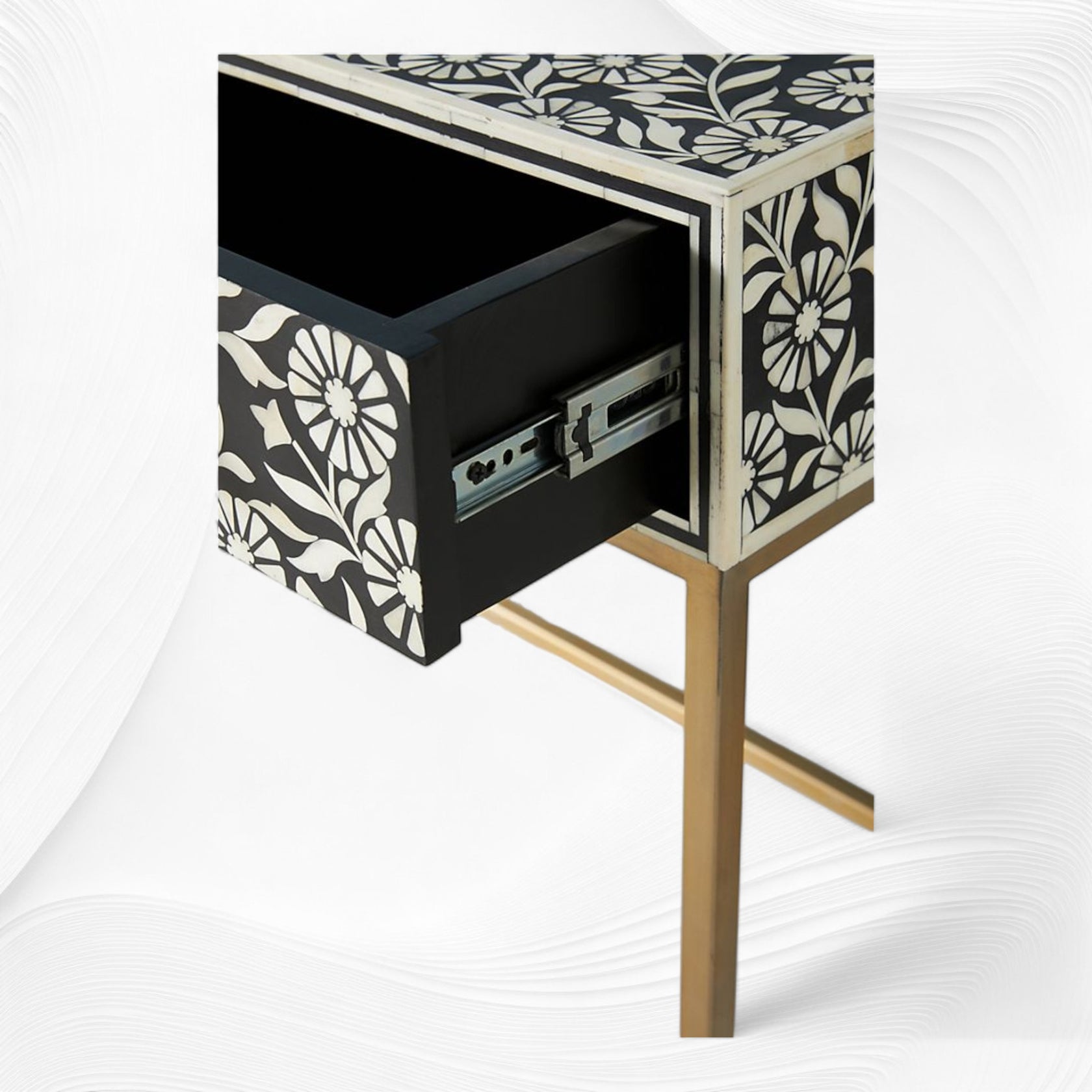Lalita Inlay Desk Black – Luxury Handicraft