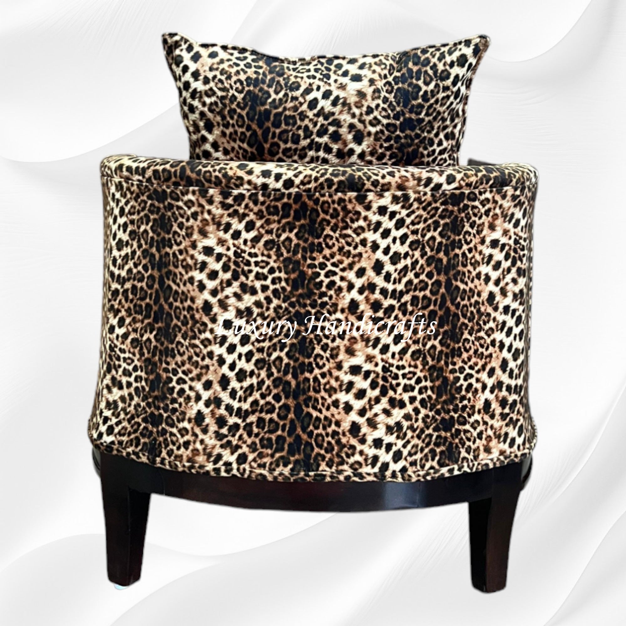 Leopard Design Velvet Fabric Lounge Chair – luxuryhandicrafts