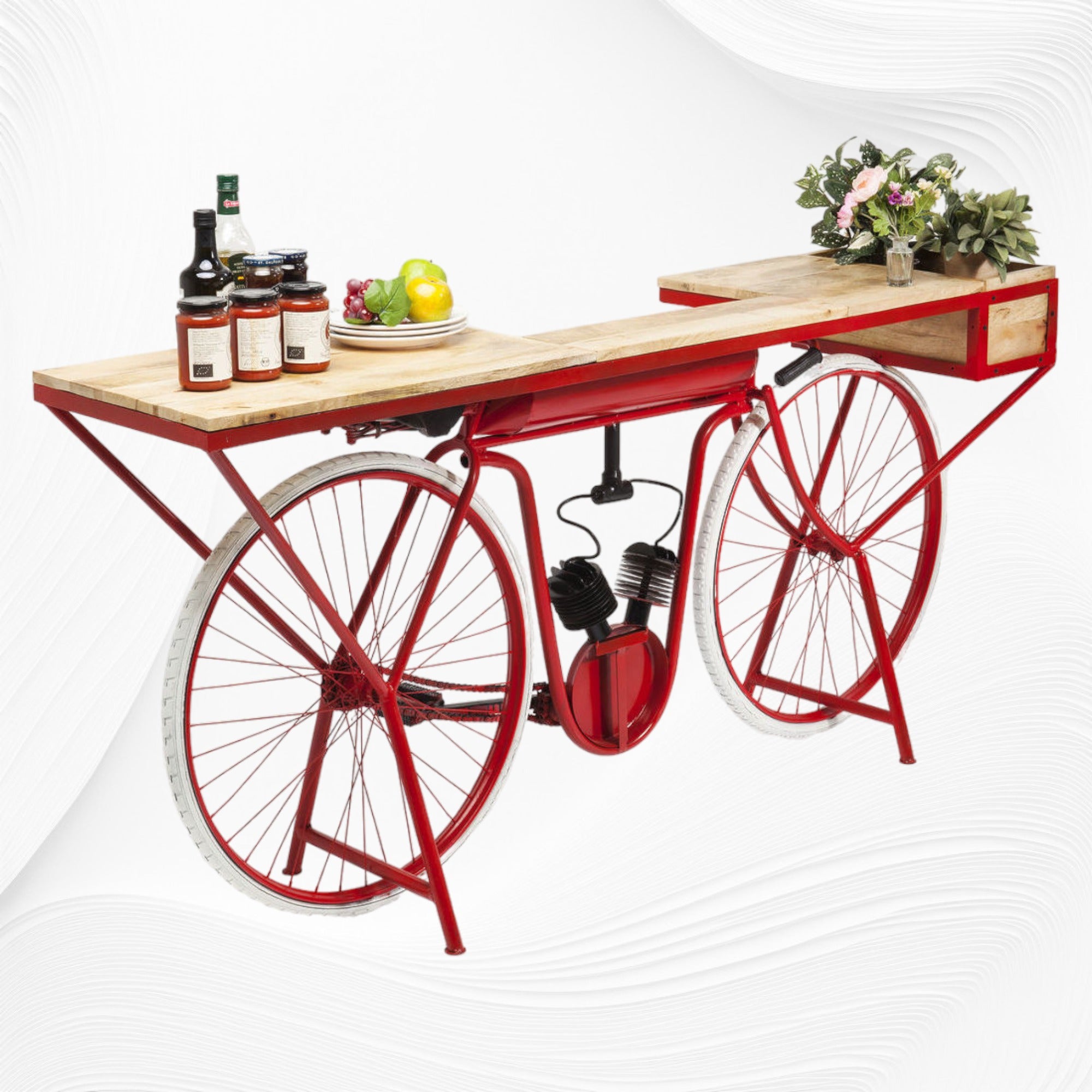 Luca Bicycle Bar Counter Red – Luxury Handicraft