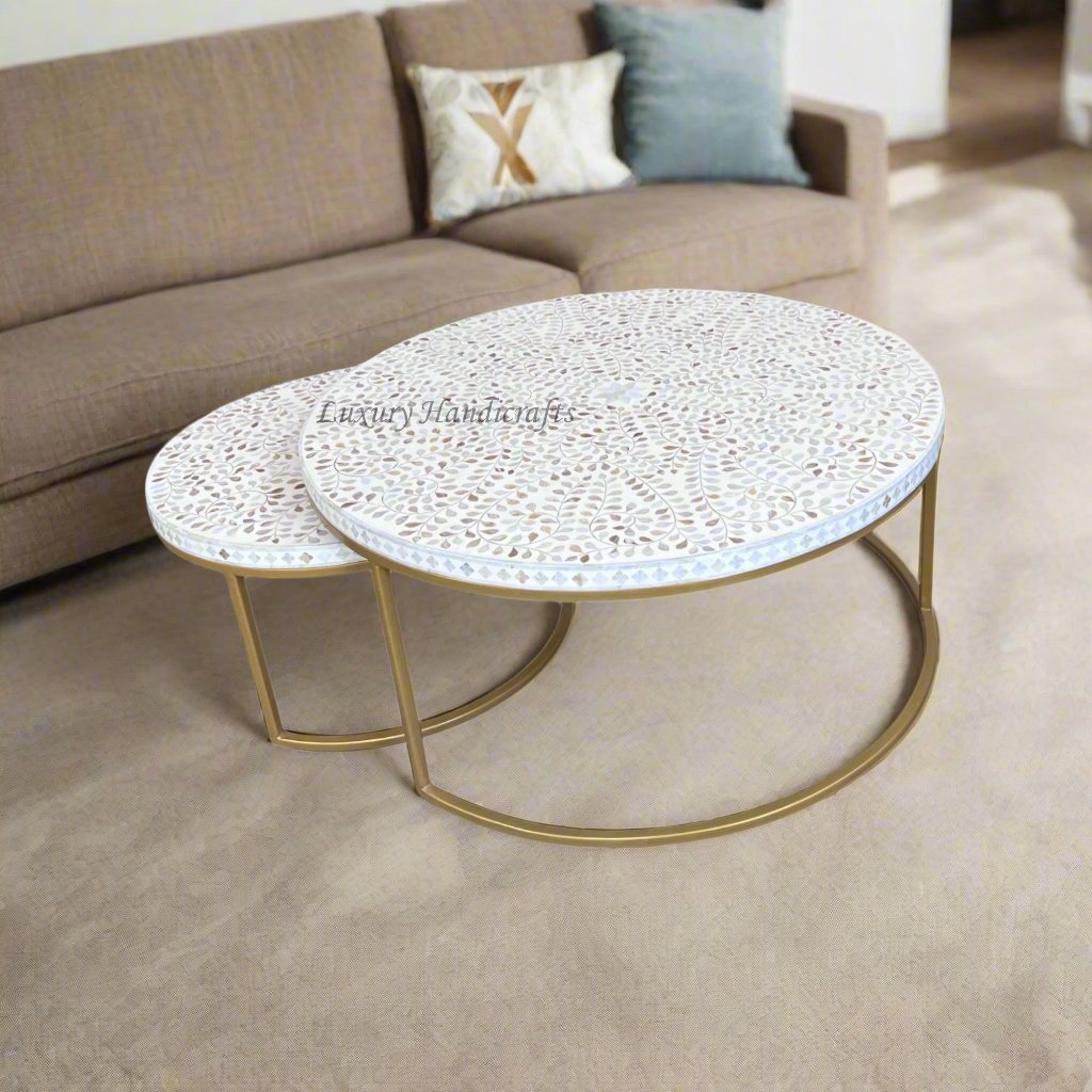 Buy Mother of Pearl Inlay Center Tables | Coffee Tables Online – Luxury ...