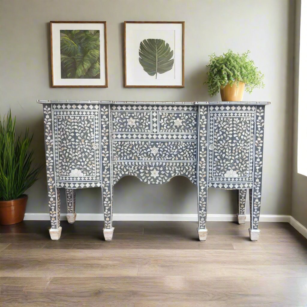 MOP Inlay Victoria Buffet Grey – Luxury Handicraft