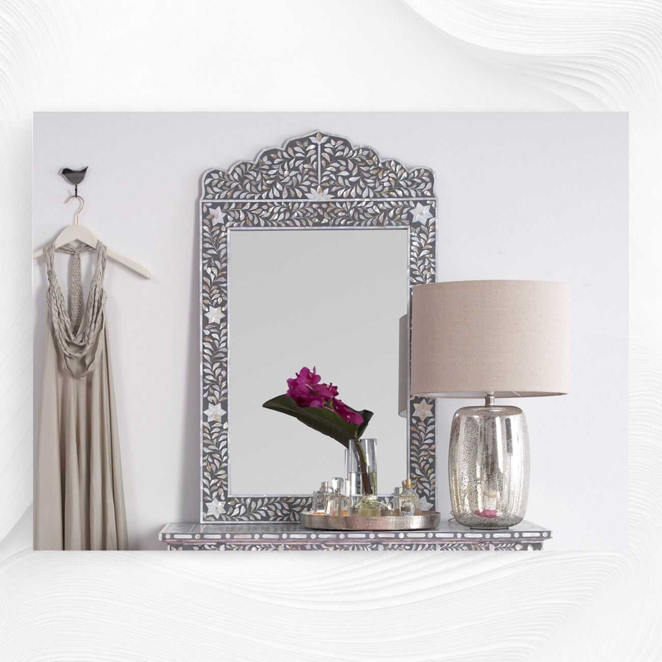 Buy Online Mother of Pearl Inlay Mirror Frame | Inlay Mirror Frame ...