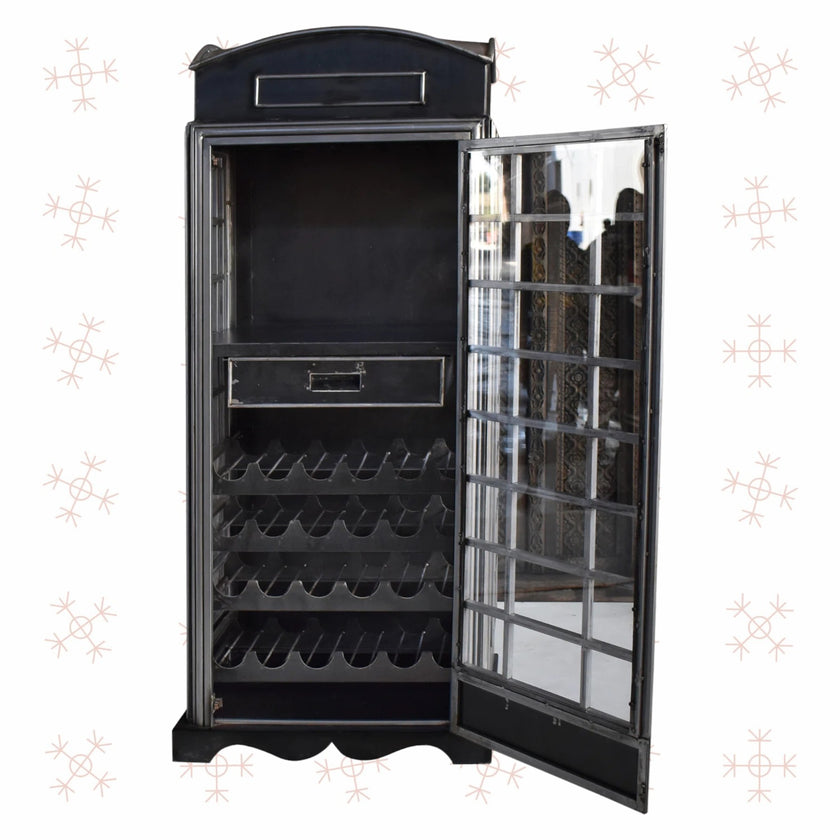 Noah Call Box Bar Cabinet Black – luxuryhandicrafts