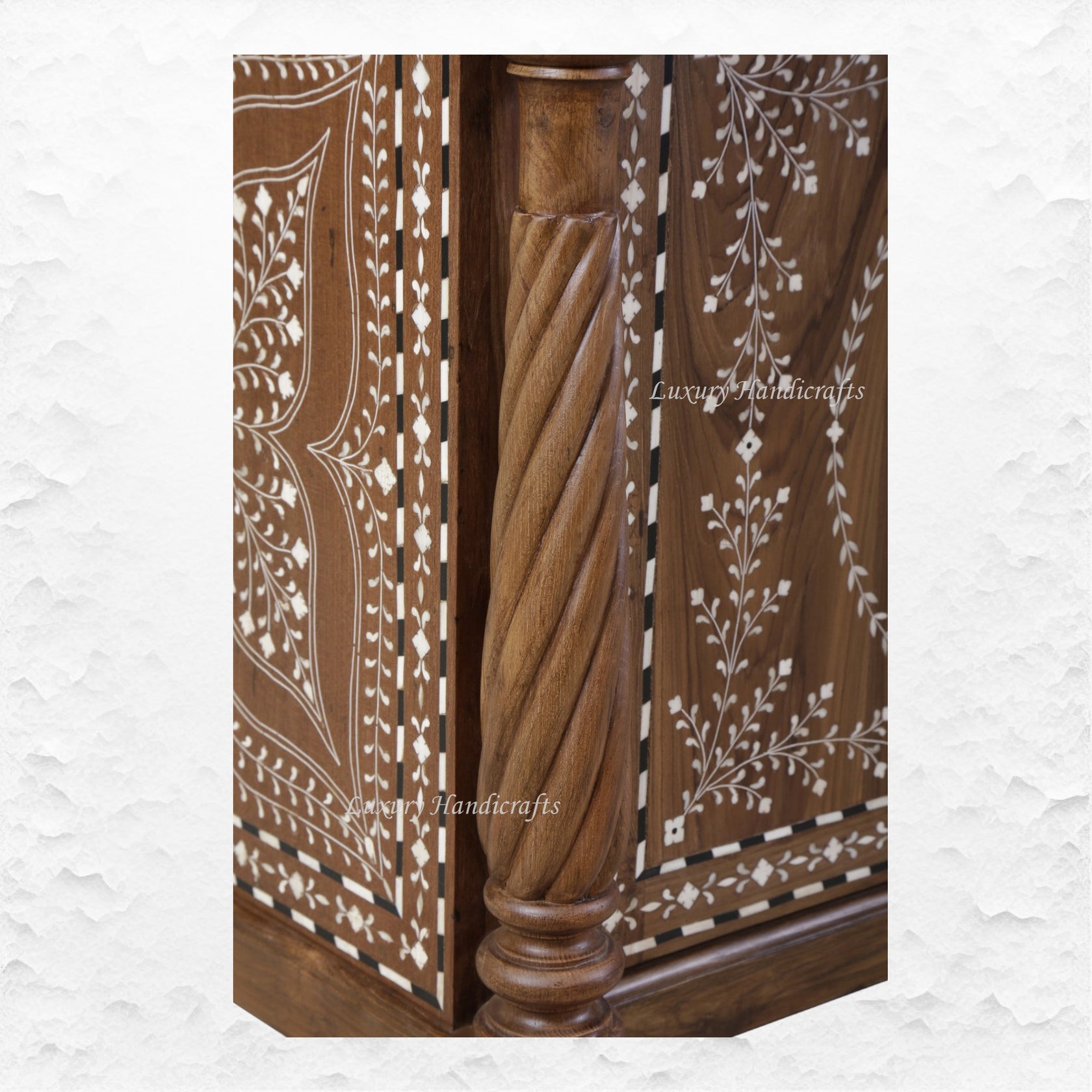 Rachel Teak Wood Bone Inlaid Sideboard – Luxury Handicraft