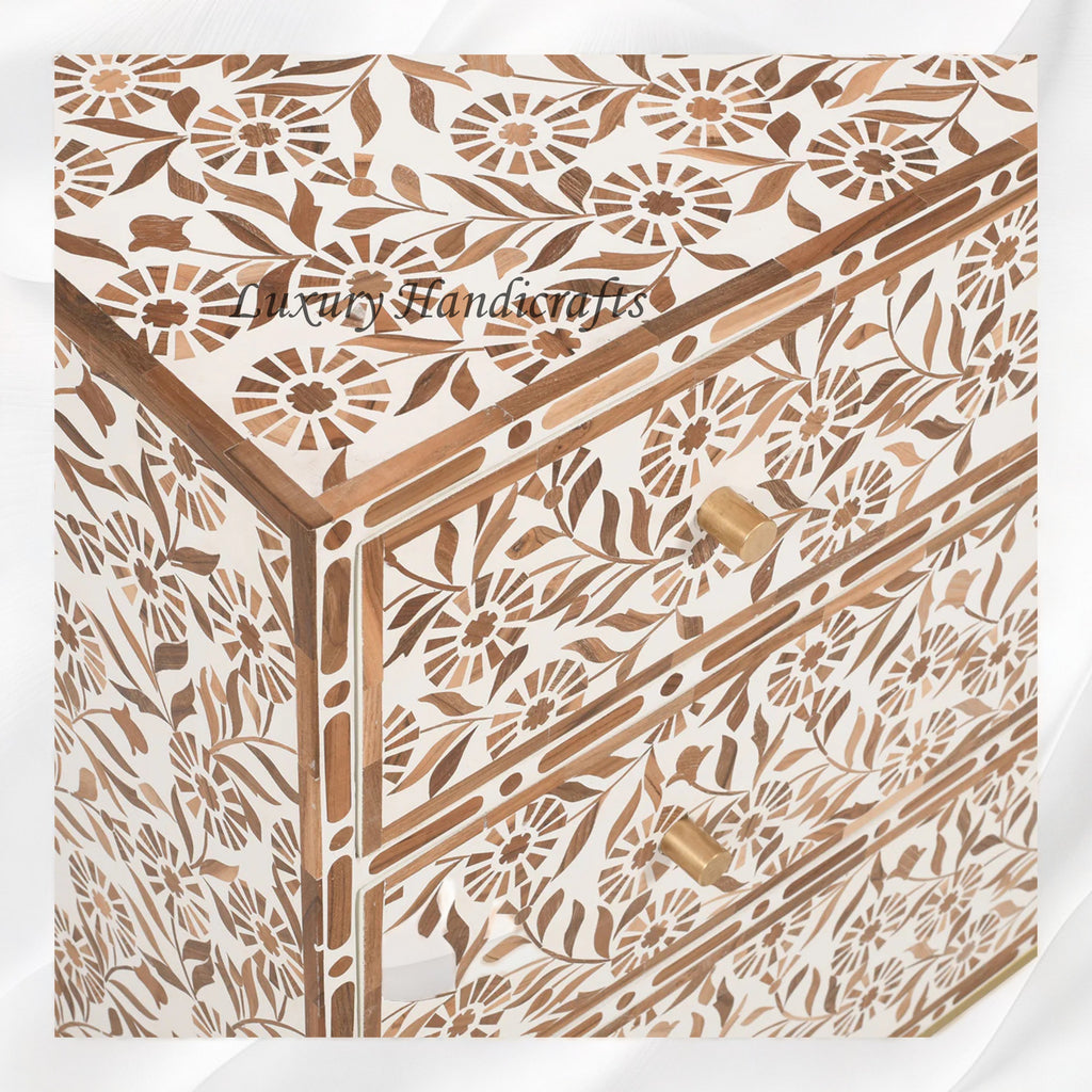 Timber Inlay 3 Drawer Chest Flannel Flower – luxuryhandicrafts