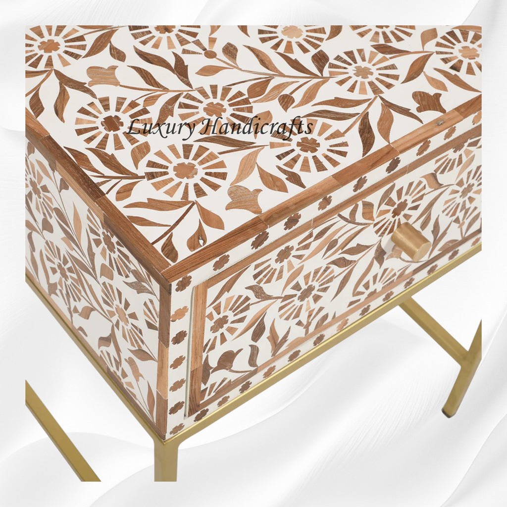Timber Inlay Bedside Flannel Flower – luxuryhandicrafts