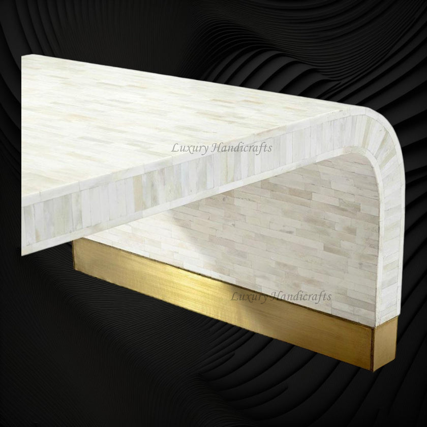 Waterfall Full Bone Inlay Coffee Table – Luxury Handicraft