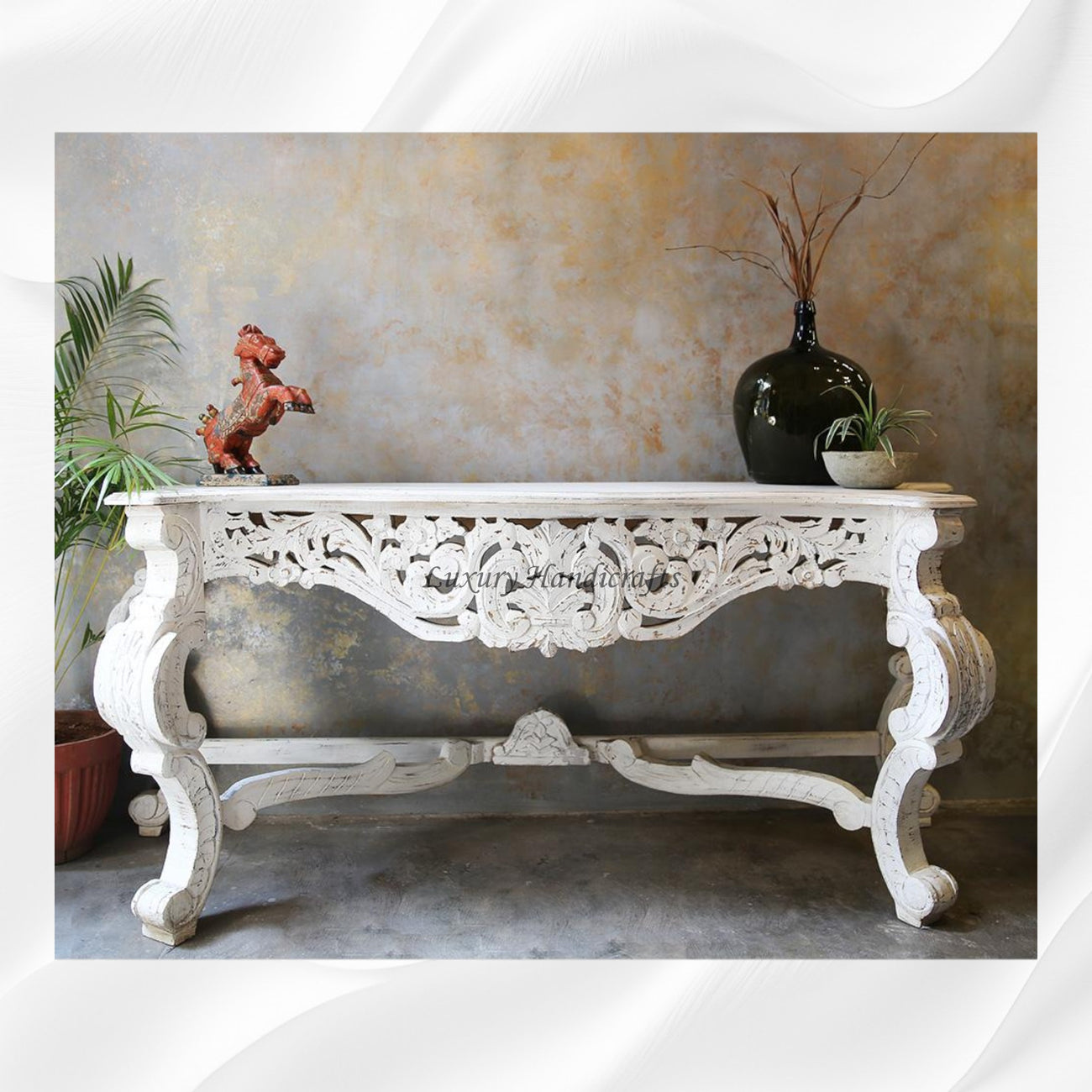 Buy Online Handcarved Wooden Console Tables|Wooden Desks At Best Price ...