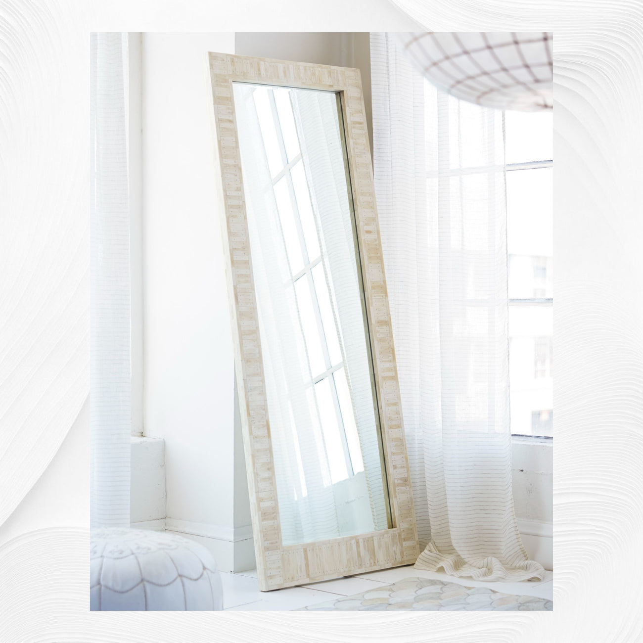 Buy Bone Inlay Mirror Frame Full Length | Floor Mirror – Luxury Handicraft