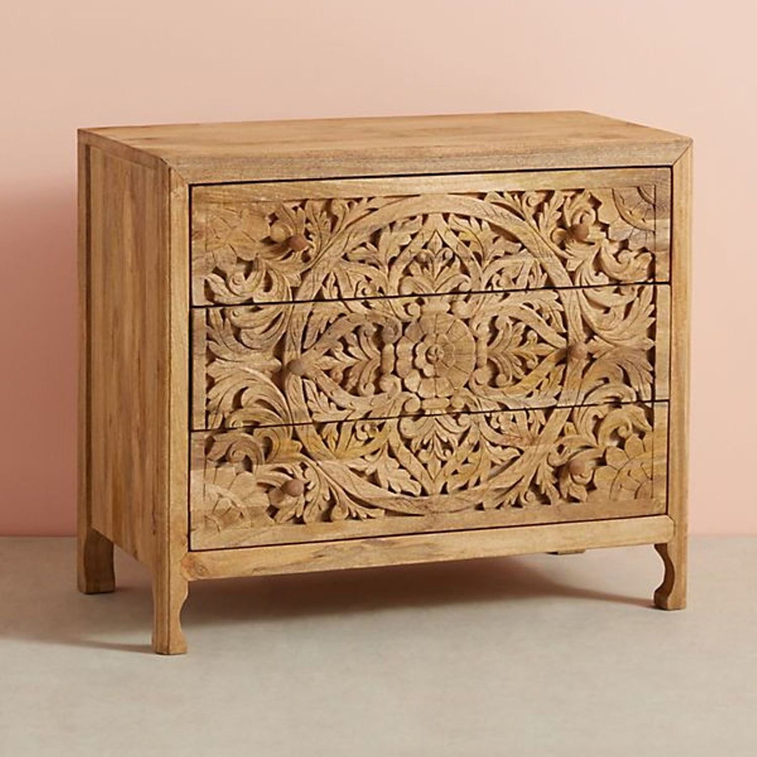 Luxury Handcarved Lombok 3 Drawer Dresser Natural – Luxury Handicraft