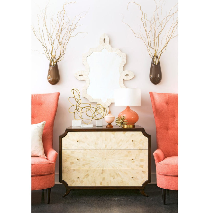 Hollywood Regency Natural Bone Inlay Wall Mirror – luxuryhandicrafts