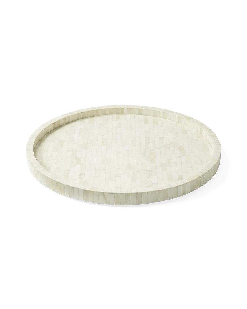 Full Bone Inlay Round Tray – Luxury Handicraft
