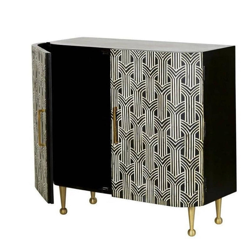 Handmade Bone Inlay 2 Door Sprinkle Sideboard – Luxury Handicraft
