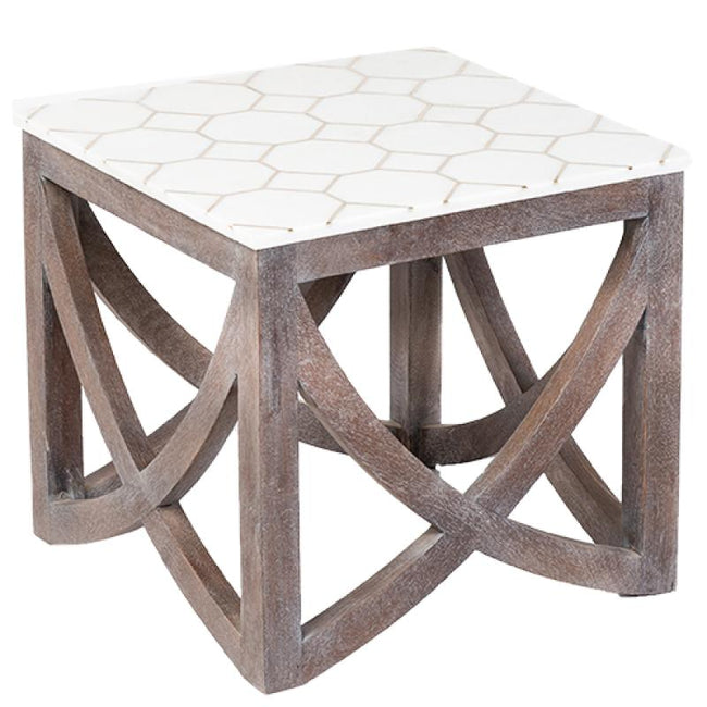 Buy Marble Gemstone Side Table | Accent Table Online At Best Price ...